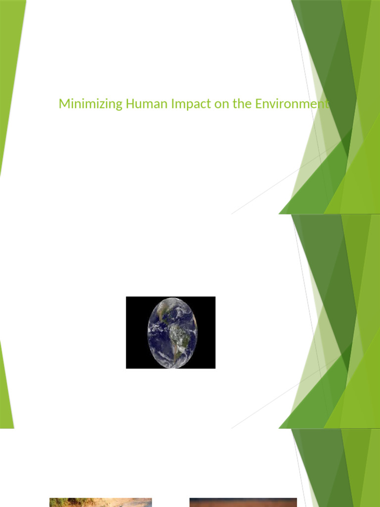 Minimizing Human Impact on the Environment | PDF