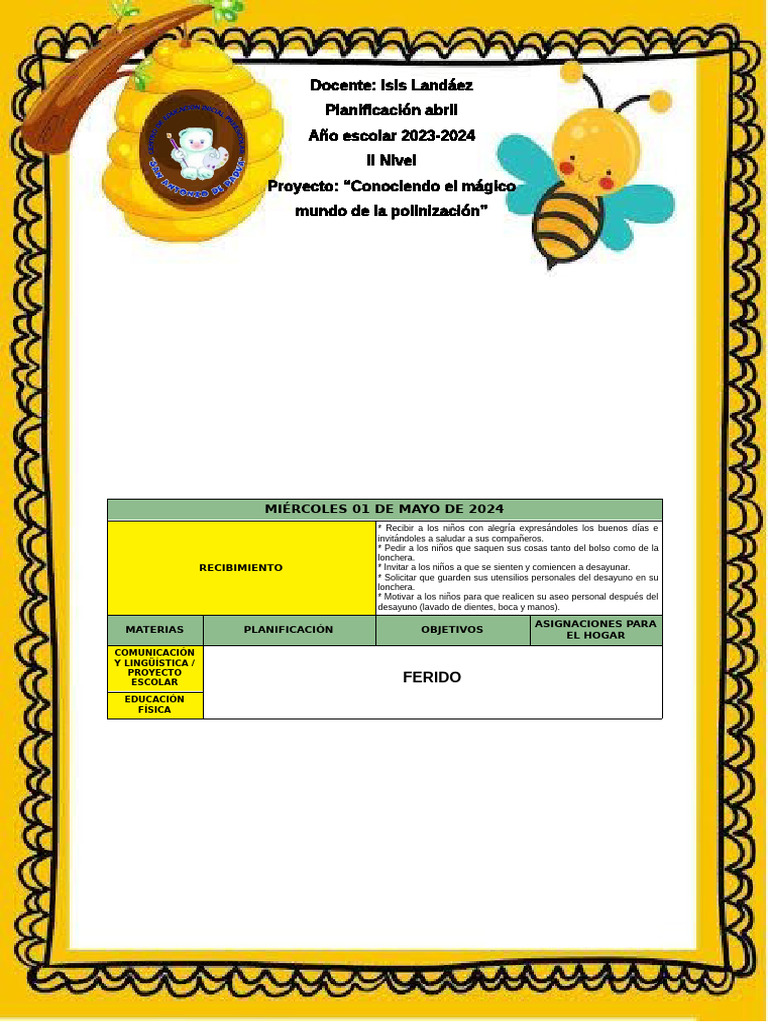 PLANIFICACION MAYO II NIVEL | PDF