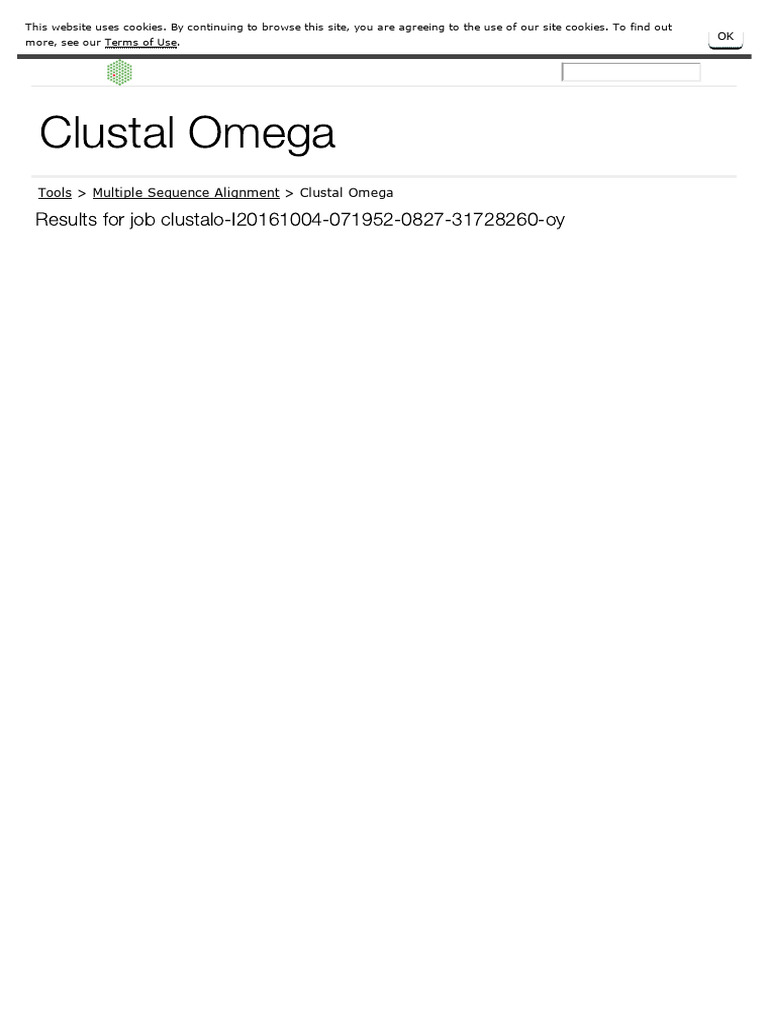 Alignments - Clustal Omega - EMBL-EBI | PDF