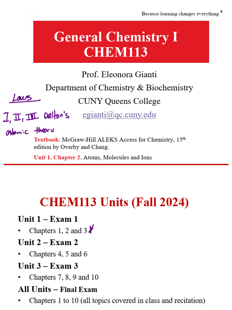 Chapter 2 - Atoms, Molecules, Ions | PDF