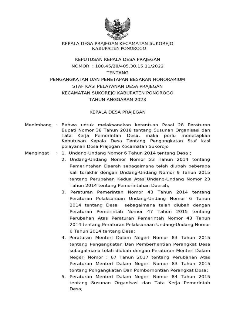 28. SK STAF KASI PELAYANAN | PDF