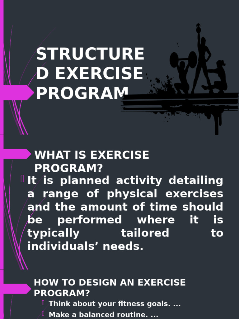 Structured Exercise Program | PDF