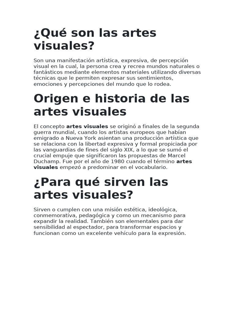 Qué Son Las Artes Visuales | PDF