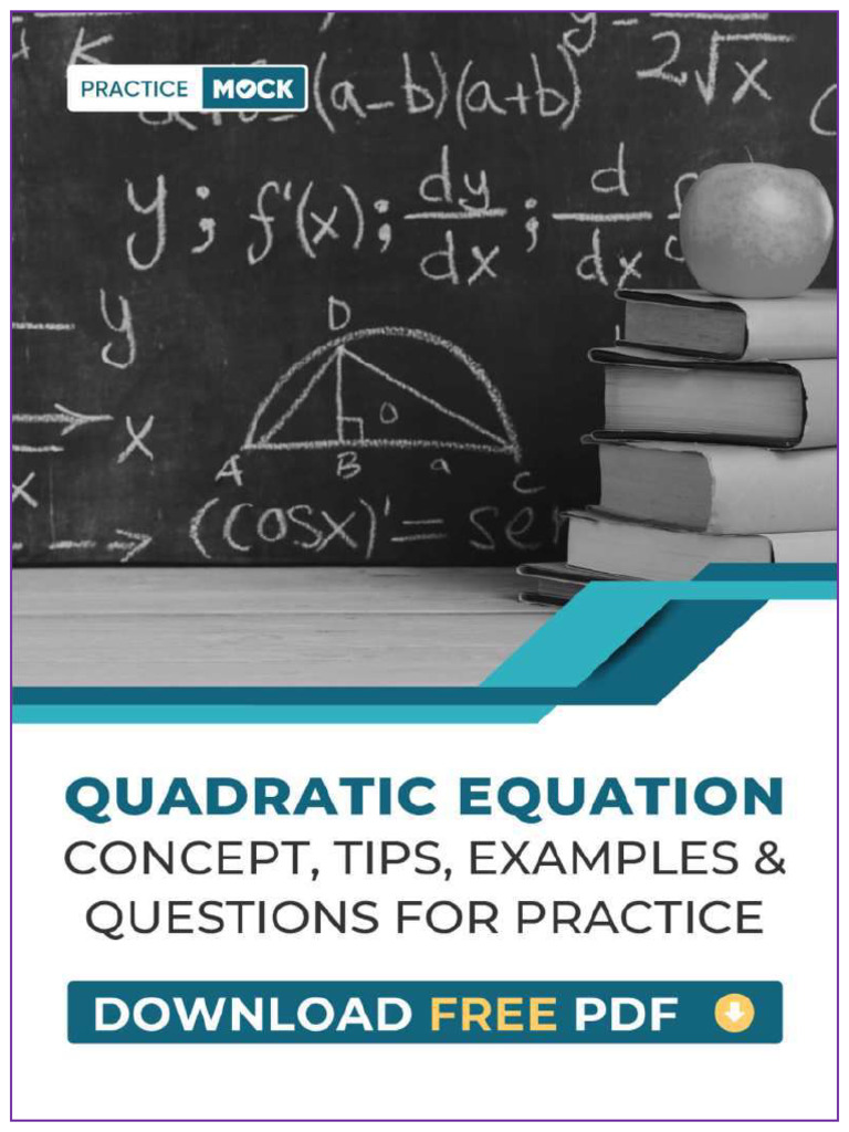 Quadratic Equation Concept Tips Examples Questions For Practice ...