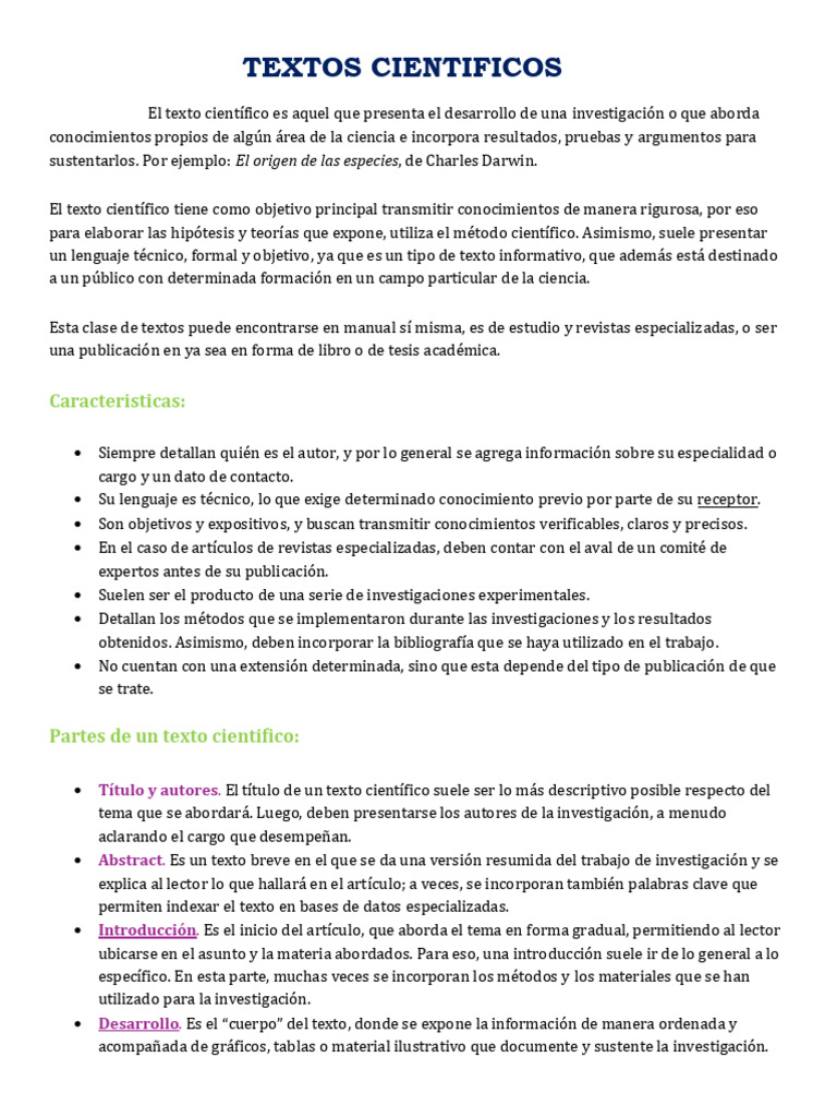 Textos Cientificos | PDF