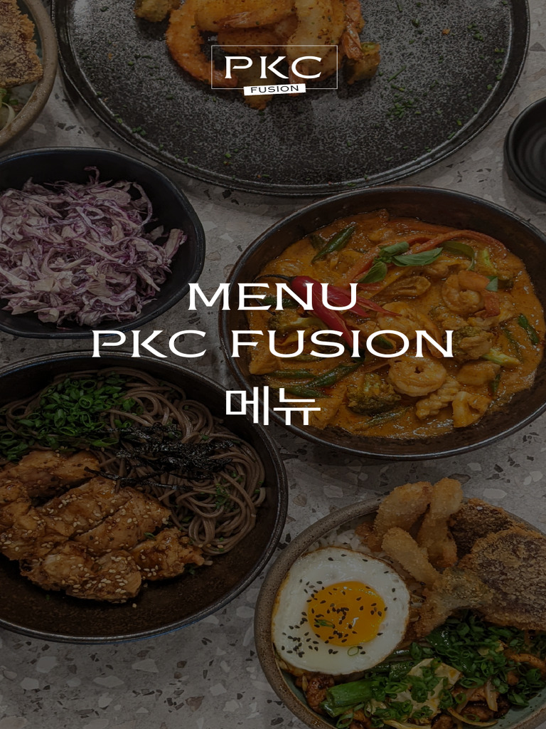Menu PKC Fusion | PDF | Alimentos | Cocina, comidas y vino