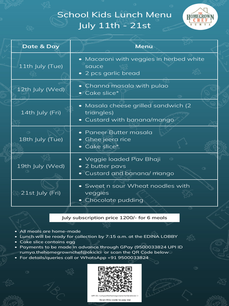 THC Lunch Menu | PDF