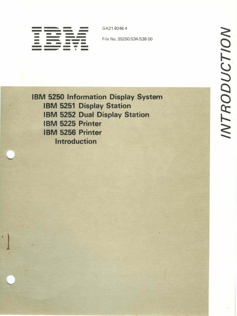 Ibm 5250 Manual 1980 996c4 | PDF