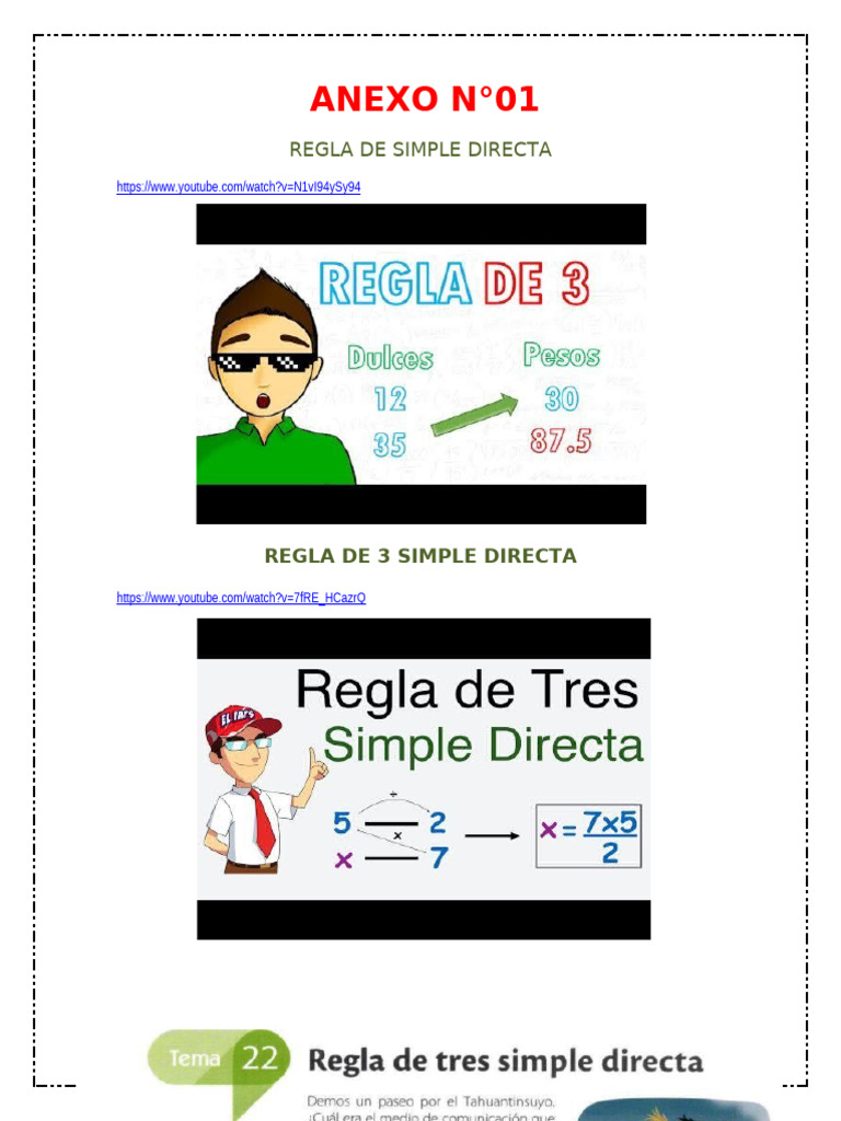 Unidad 3 - Anexos Sem 4 - Matemática 1° | PDF
