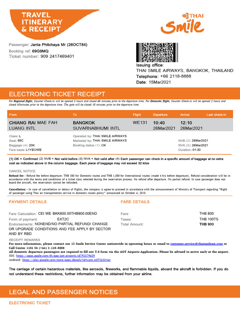 Your Electronic Ticket-EMD Receipt | PDF