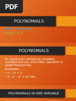 Class 10 Polynomial Identities Guide | PDF