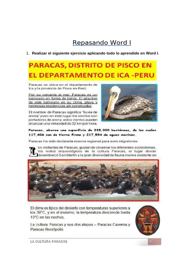 Repasando Word I | PDF