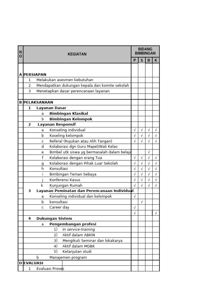 Matriks Program BK | PDF