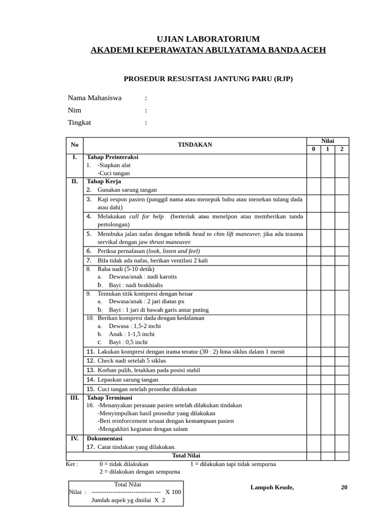 Prosedur RJP, Oc | PDF
