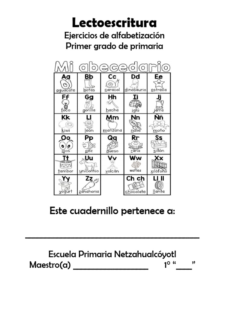 Lectoescritura Primer Grado | PDF