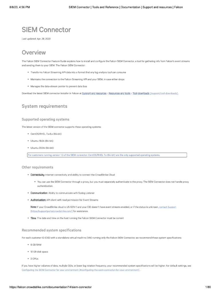 Falcon SIEM Connector | PDF