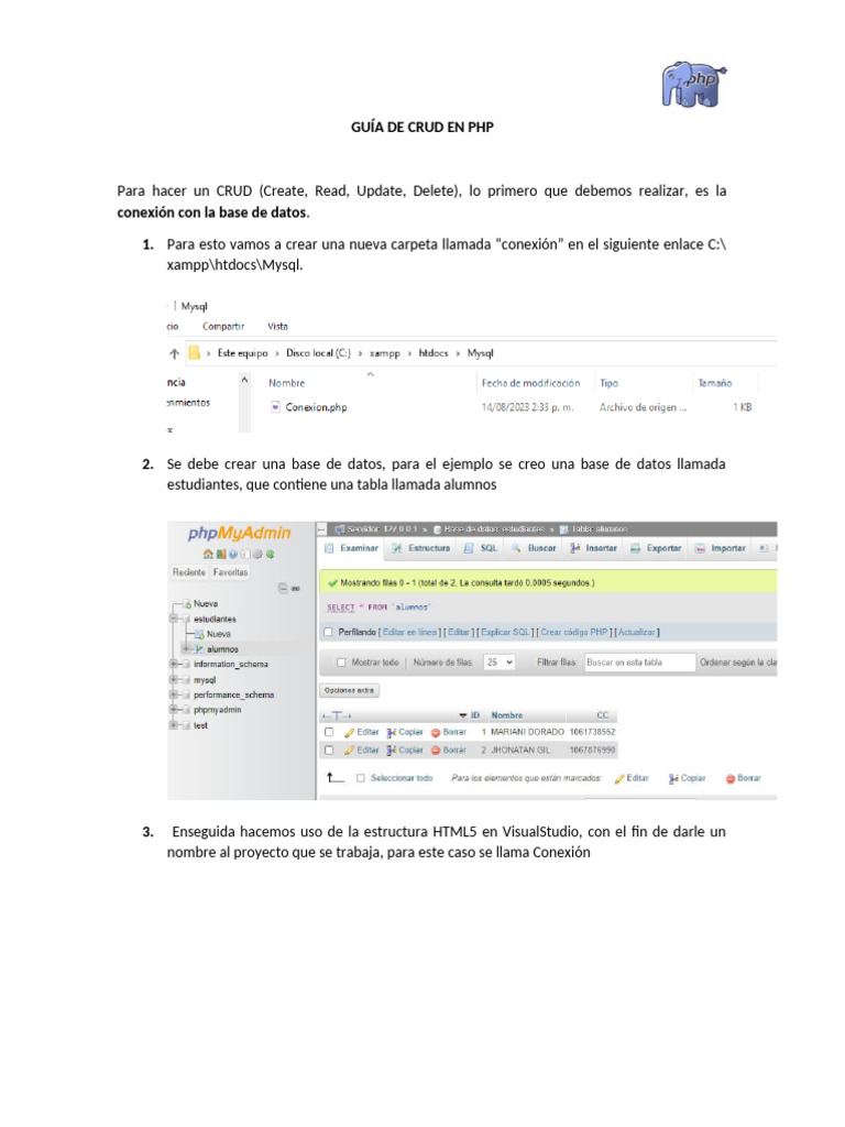 Guía de Crud en PHP | PDF