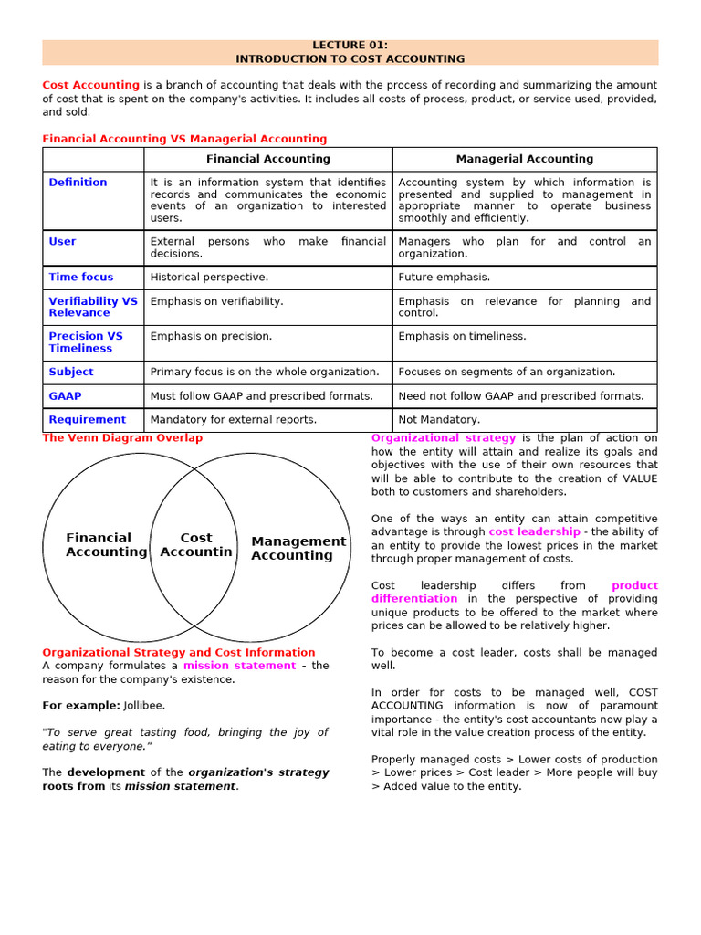 Cost Acc & Control | PDF