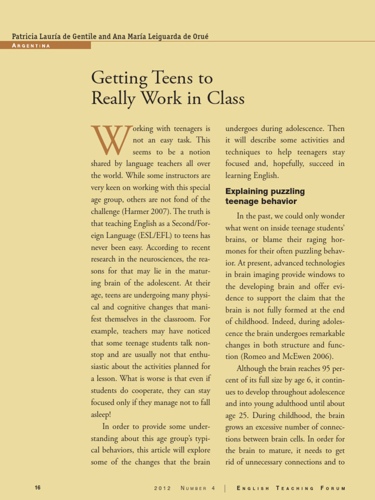 Getting Teens To Work | PDF