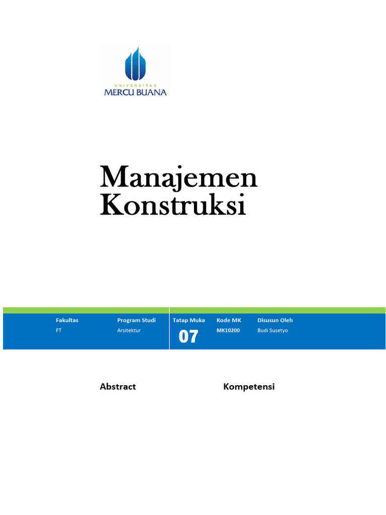 modul mk 07_perhitungan RAB | PDF