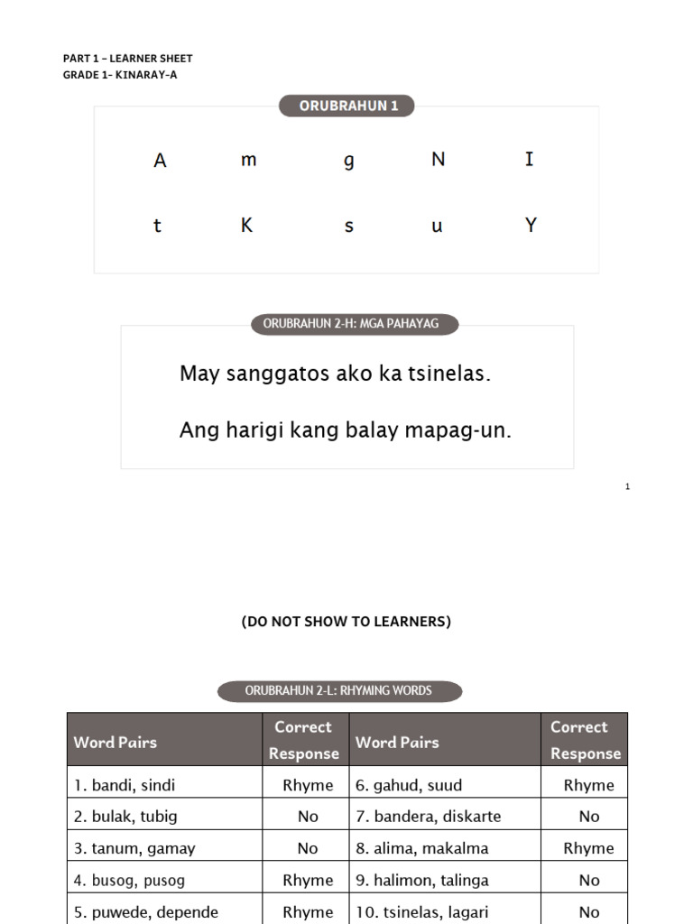 CRLA Kinaray-A G1 Record Form | PDF