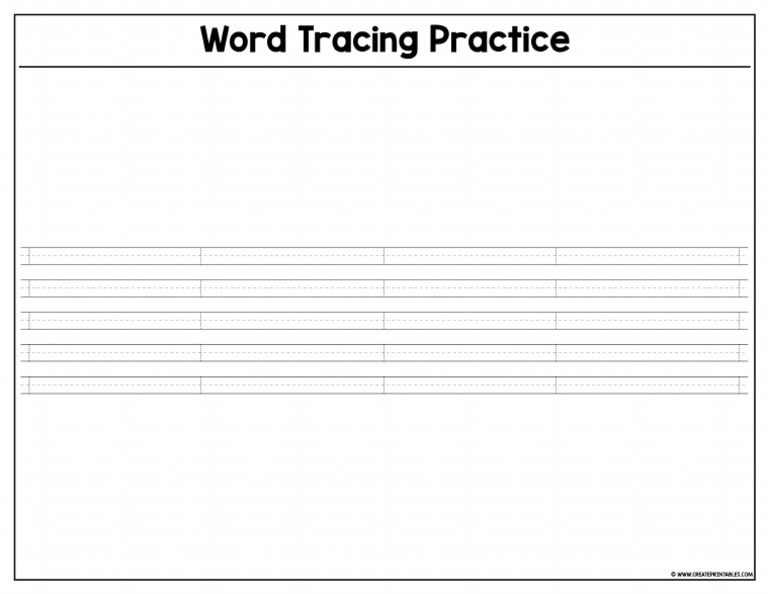 Word - Tracing - Practice 60BE F23E F4E8 | PDF