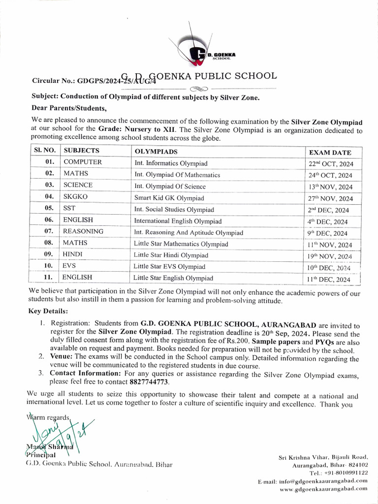 SilverZone Olympiad | PDF