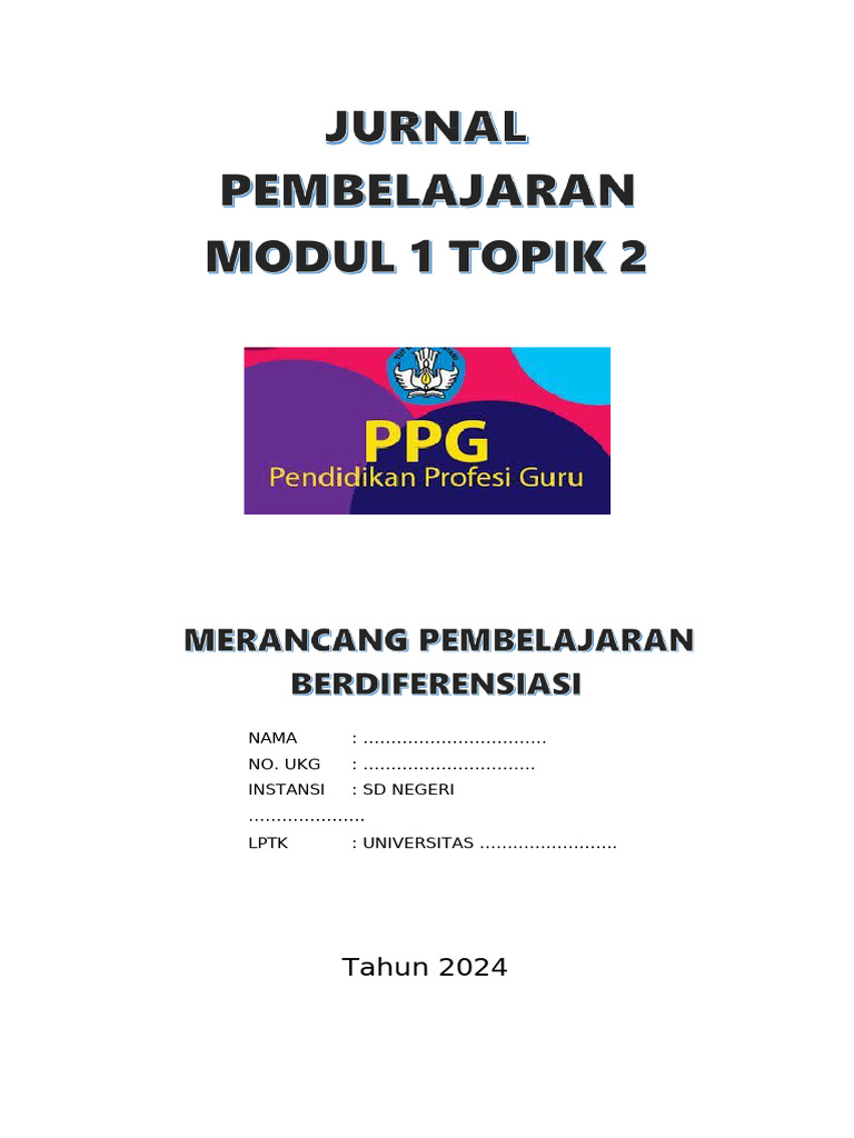JURNAL MODUL 1 Merancang Pembelajaran Diferensiasi | PDF