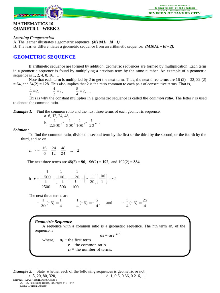 MATH 10 - Q1 - WK3 | PDF