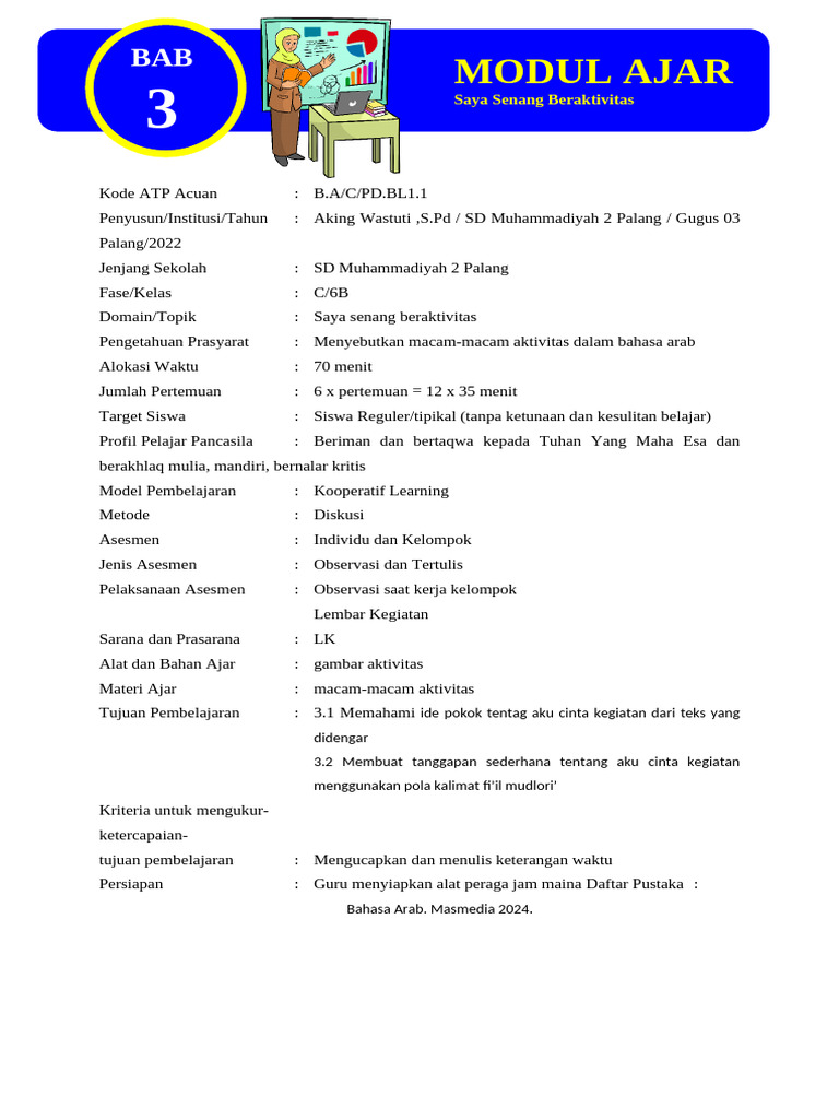 Bahasa Arab Bab 3 | PDF