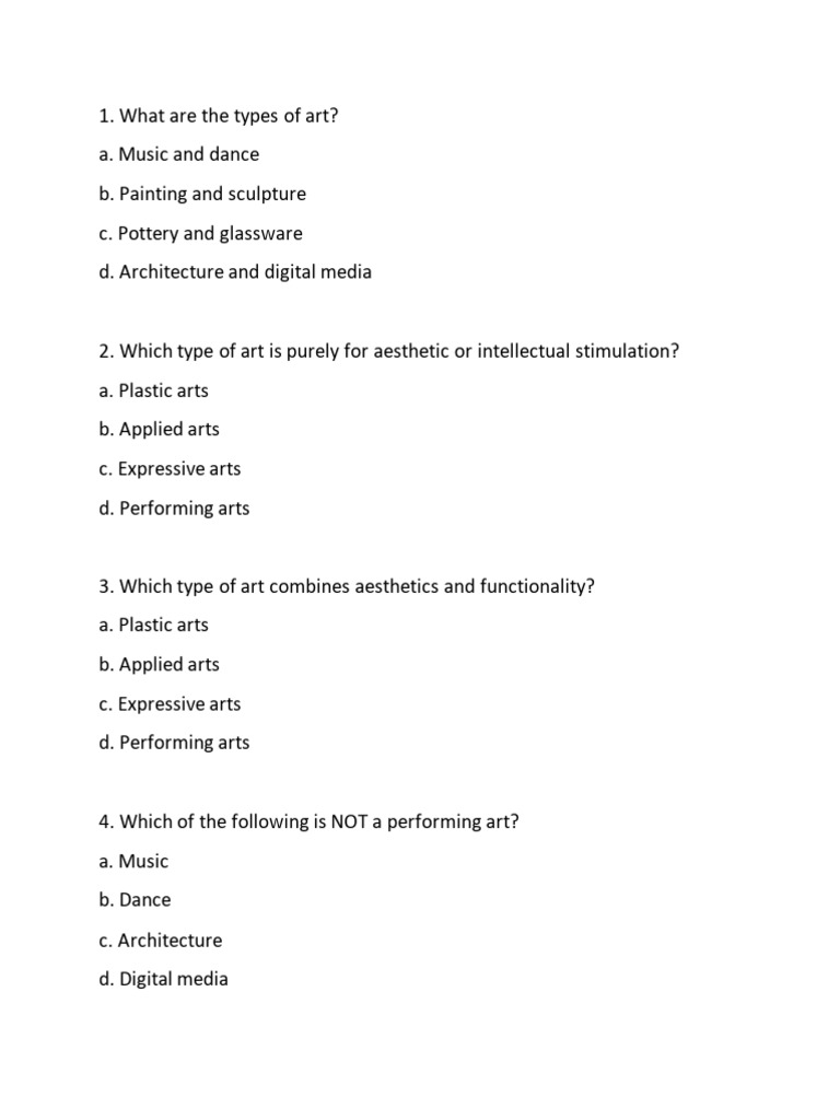 Lec1 Artistic Questions | PDF