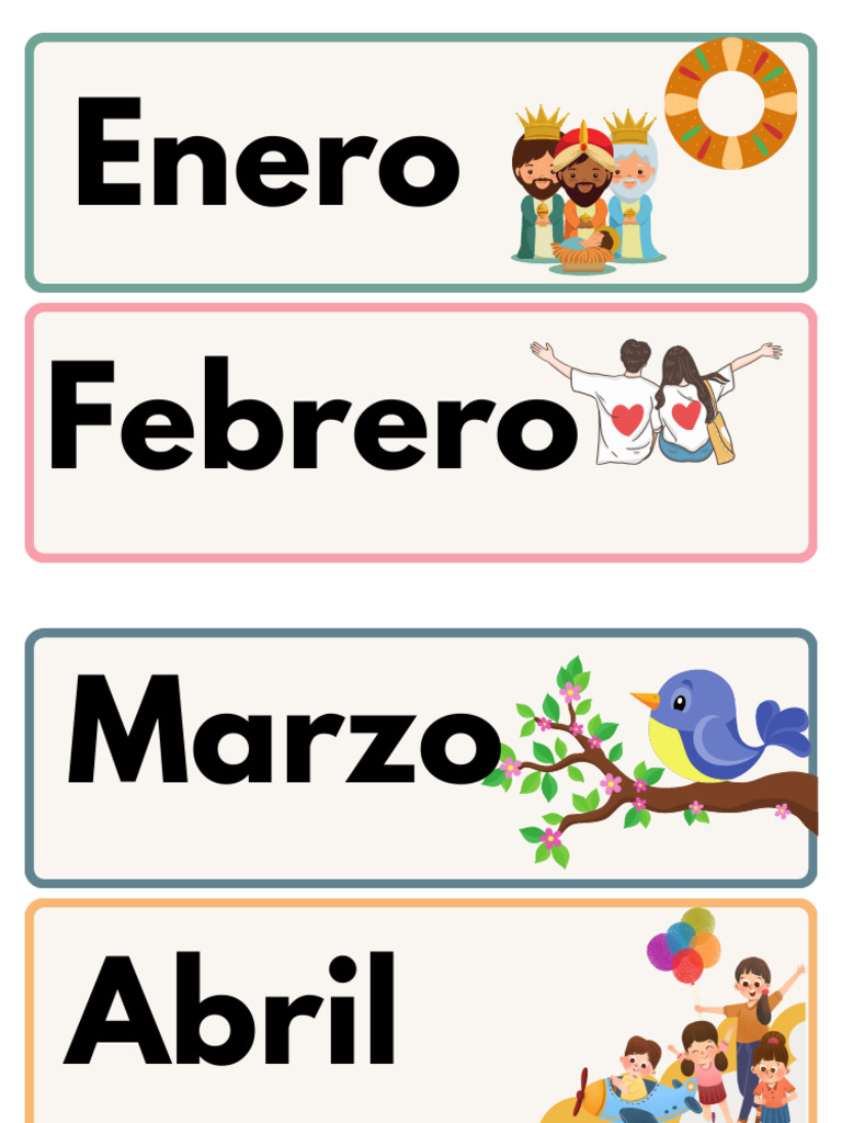 Meses Con Imagenes | PDF