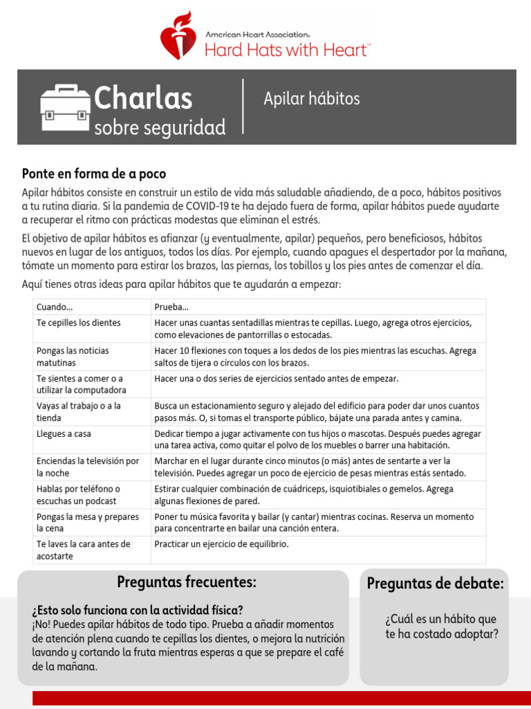 Habit Stacking Spanish | PDF