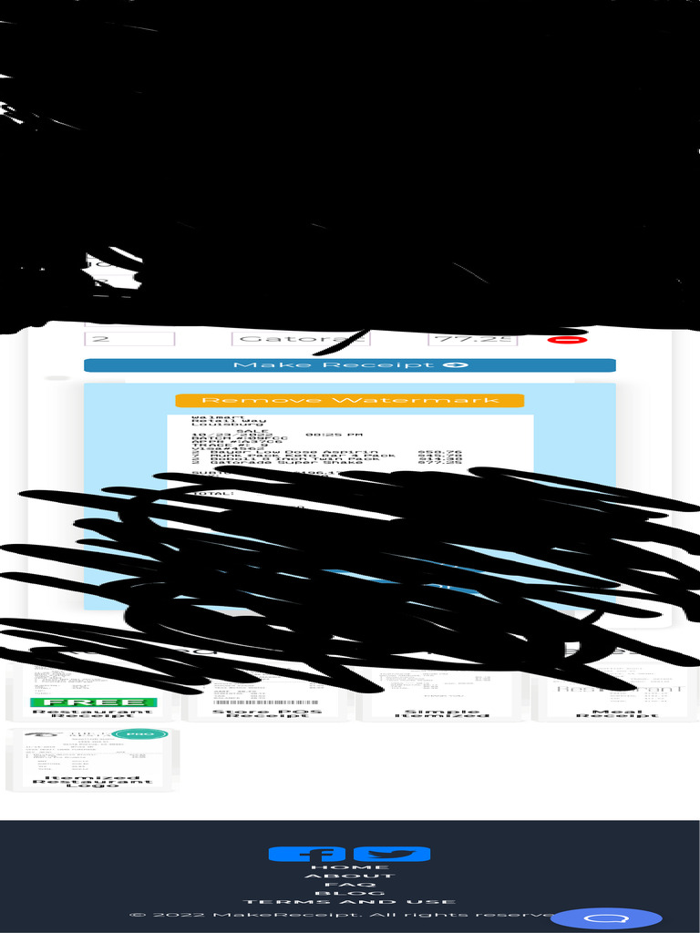 Free Restaurant Receipt Generator | PDF