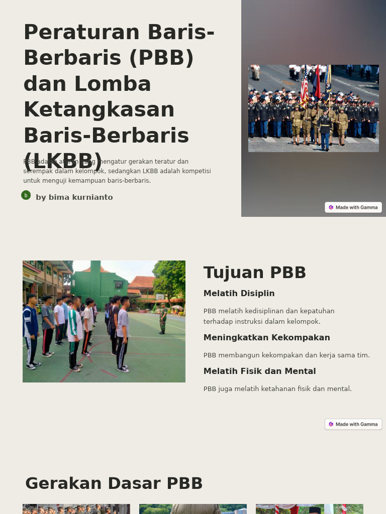 Peraturan Baris Berbaris PBB Dan Lomba Ketangkasan Baris Berbaris LKBB | PDF
