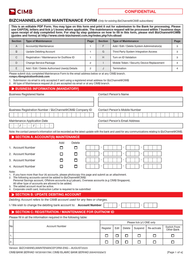 2-1-bizchannel-cimb-maintenance-form BARU | PDF