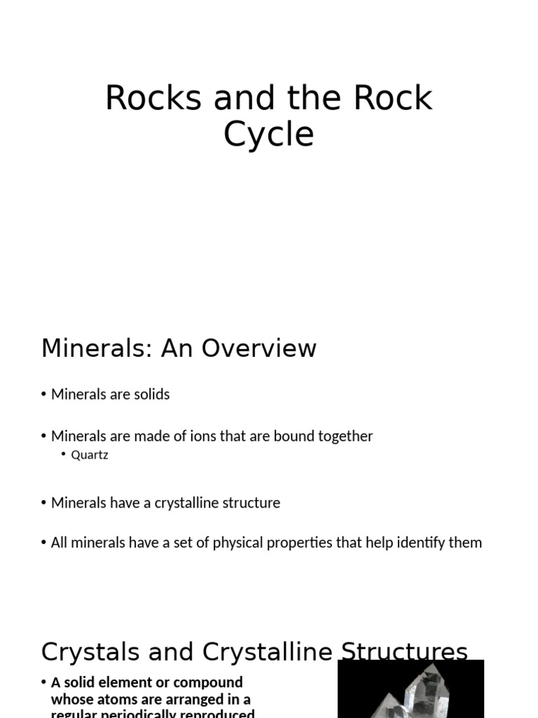 Minerals and Rocks | PDF