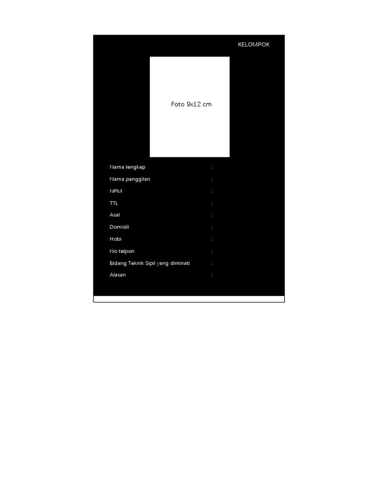 Format Tugas Biodata Angkatan | PDF