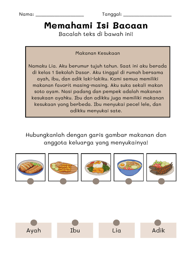 Memahami Isi Bacaan Lembar Kerja Cokelat Putih Ilustrasi - 20240903 ...