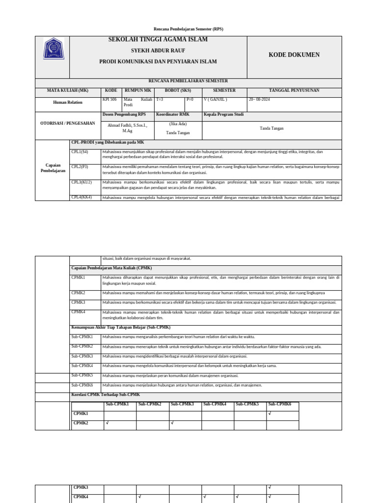 RPS Human Relation-3 | PDF
