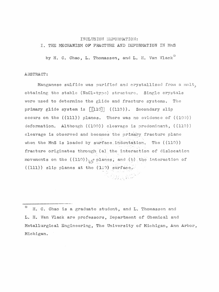 1962-Inclusion Deformation I The Mechanism of Fracture and Deformation ...