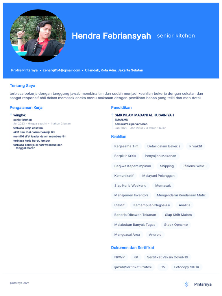 CV_Hendra_Febriansyah | PDF
