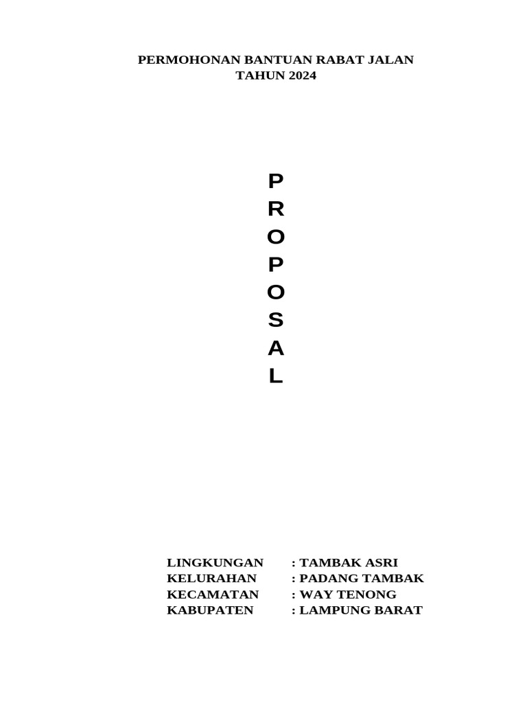 Proposal rabat jalan TA 2 | PDF