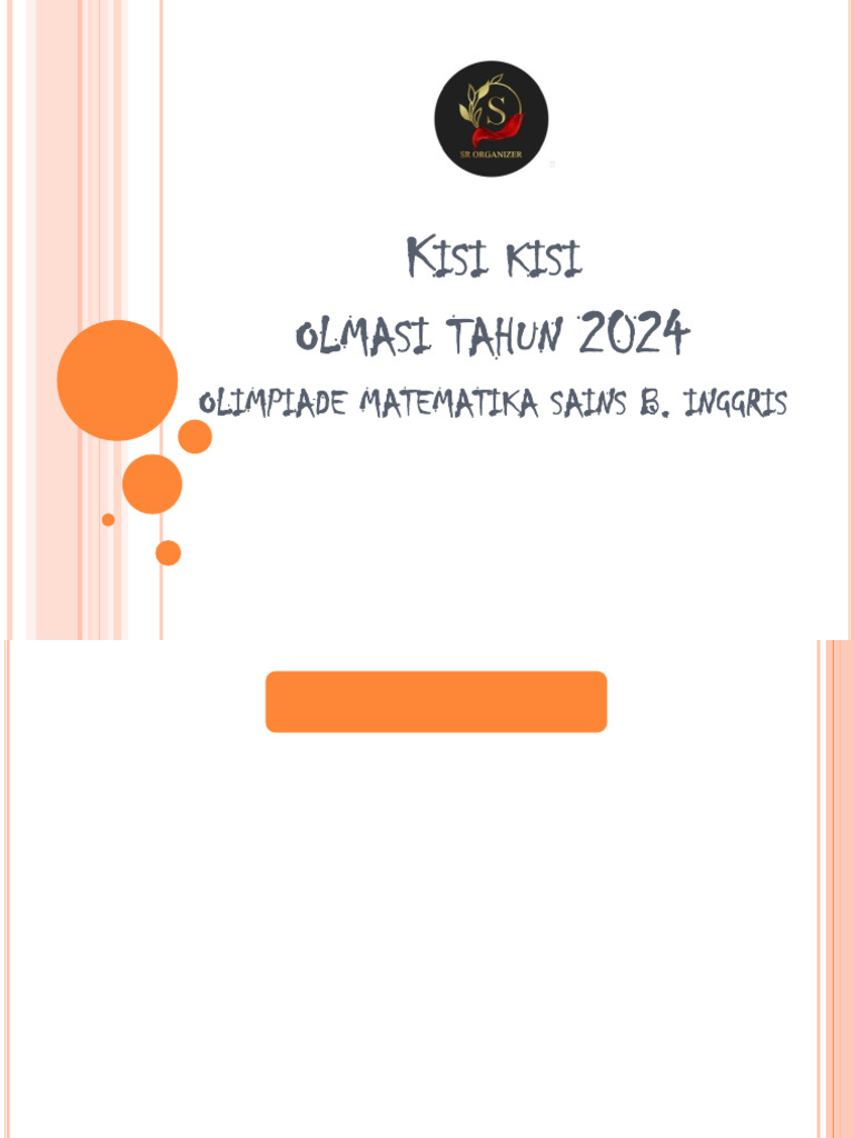 KISI KISI OLMASI TAHUN 2024 | PDF