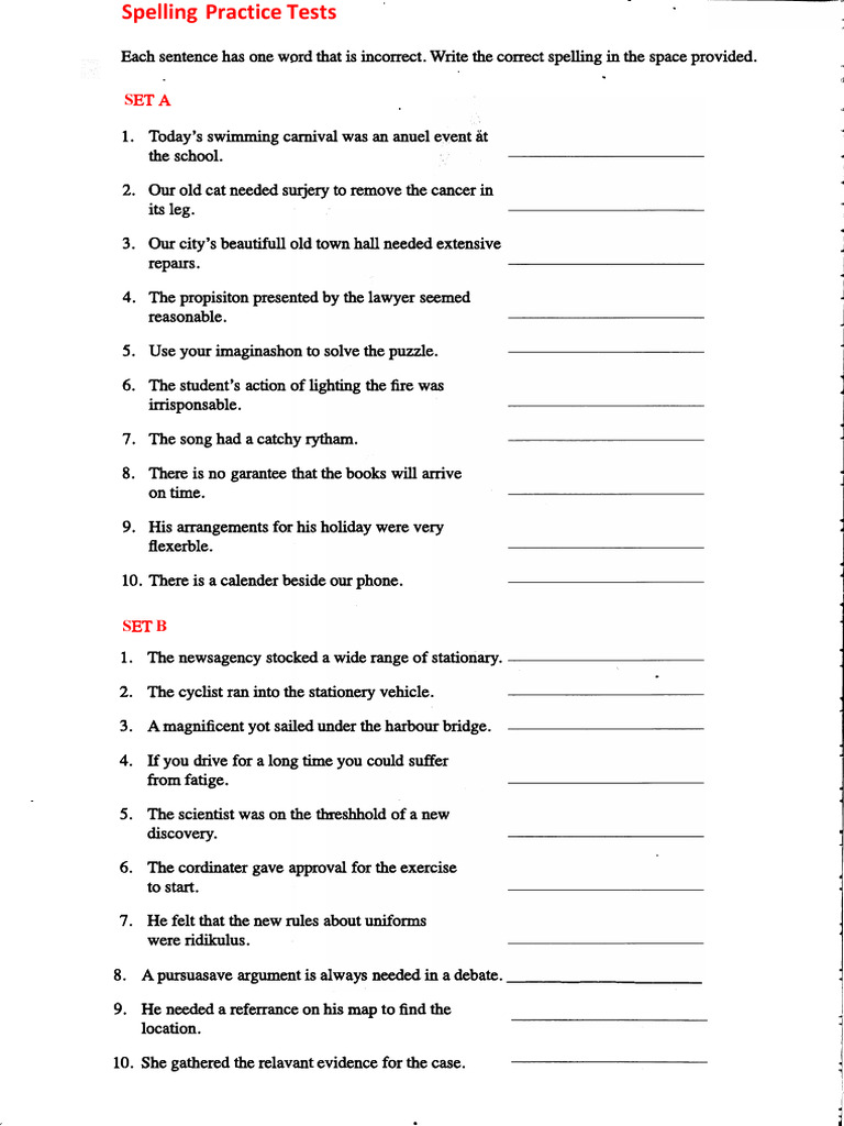 1 NAPLAN Spelling | PDF