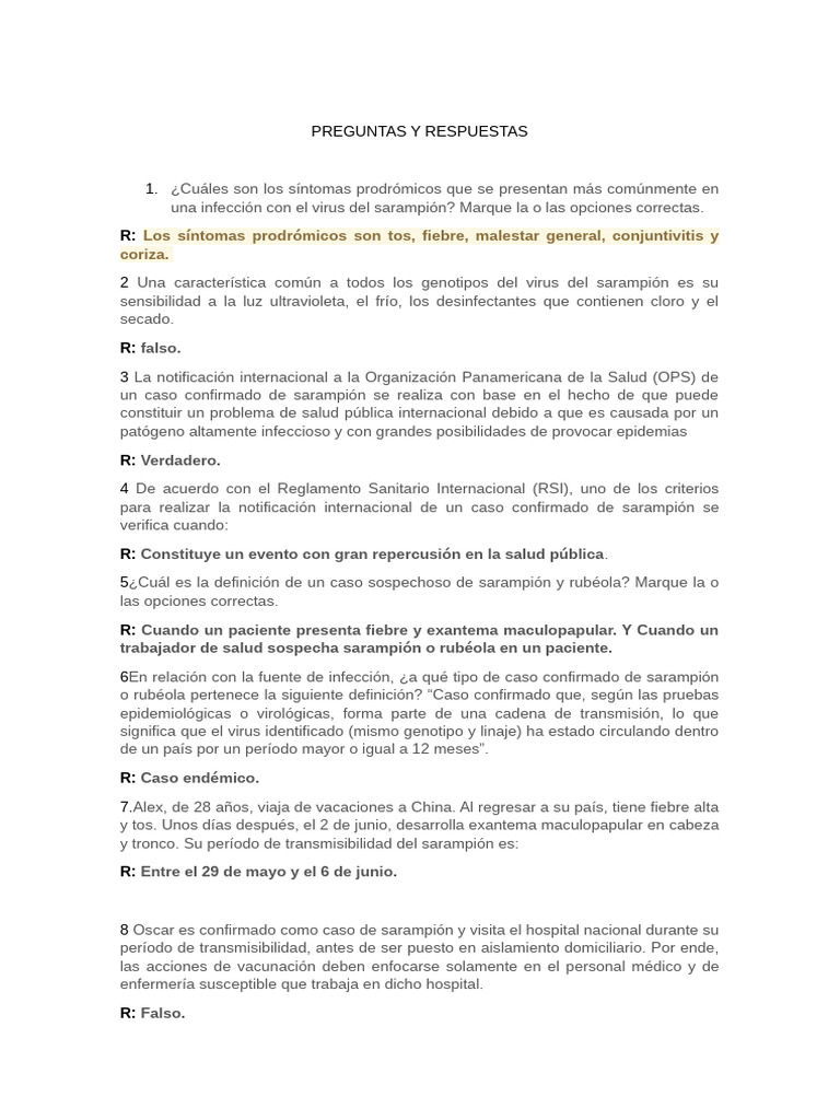 Preguntas y Respuestas | PDF