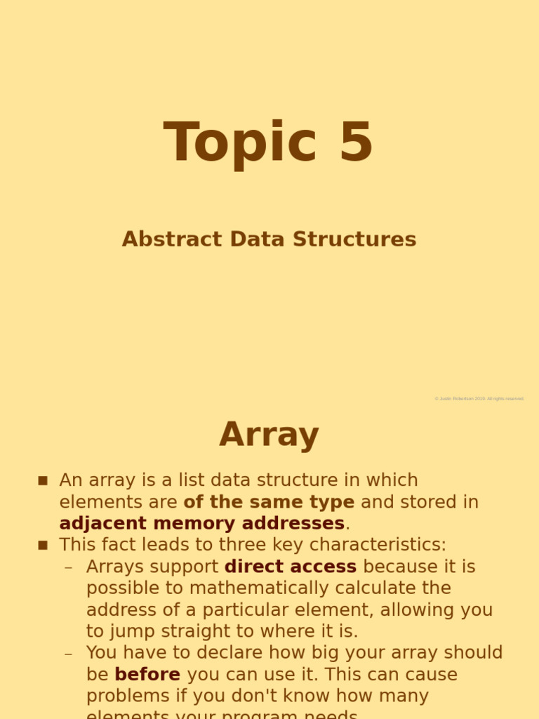 Topic 5-Abstract Data Structures | PDF