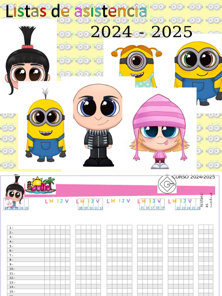 Listas-de-asistencia-2024-2025 | PDF