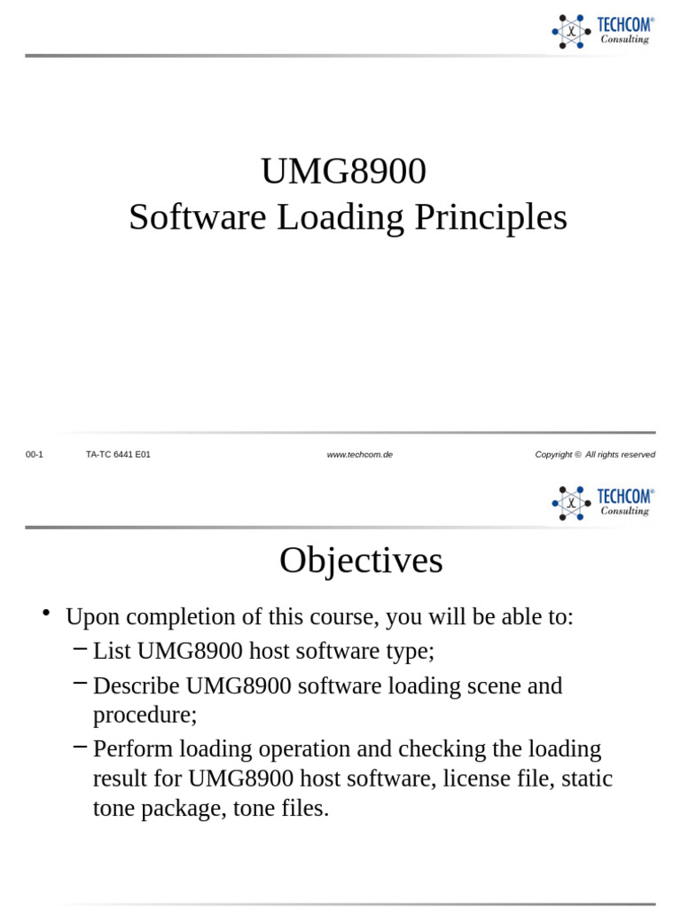 08 UMG8900 Software Loading Principles | PDF