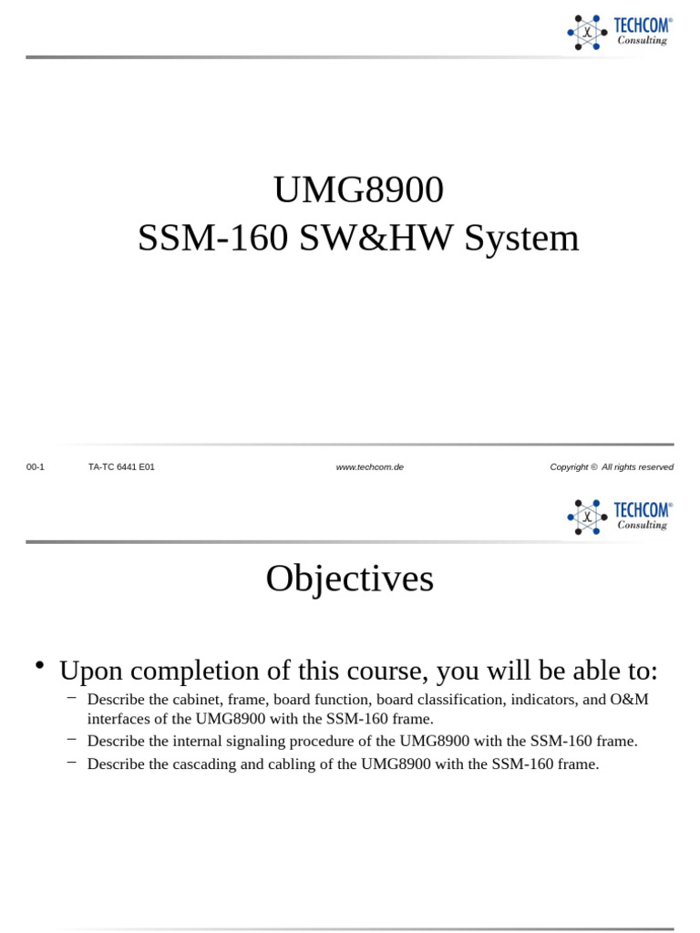 07 Umg8900 SW&HW System (Ssm160) | PDF